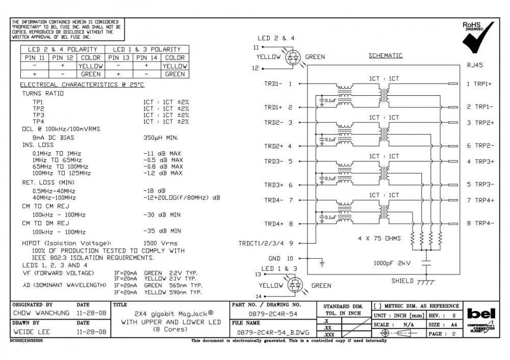 0879-2C4R-54 technical drawing page 1