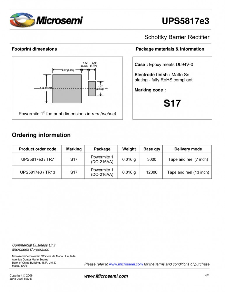 UPS5817E3/TR7 datasheet page 4