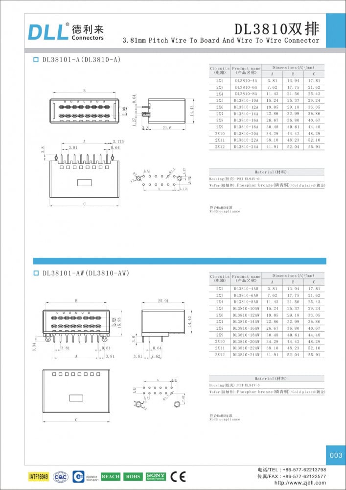 DLL DL3810 series technical document page 3