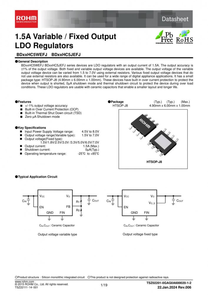 BD50HC5WEFJ-E2 document page 1