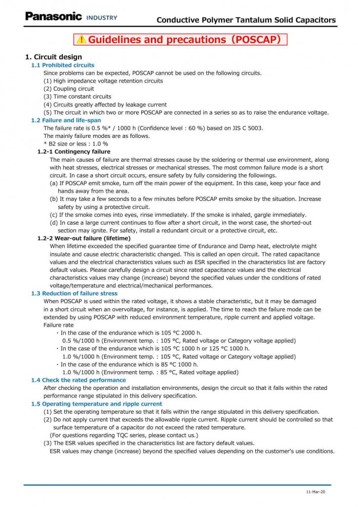 Panasonic TA series datasheet page 5