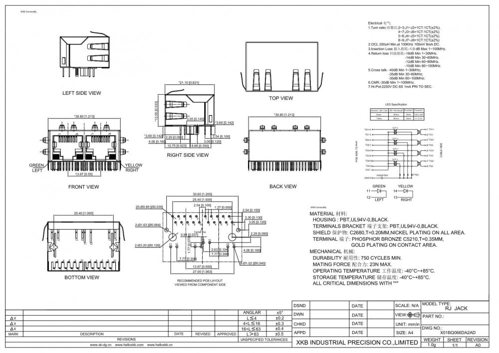 X01BQ066DA2AD technical drawing