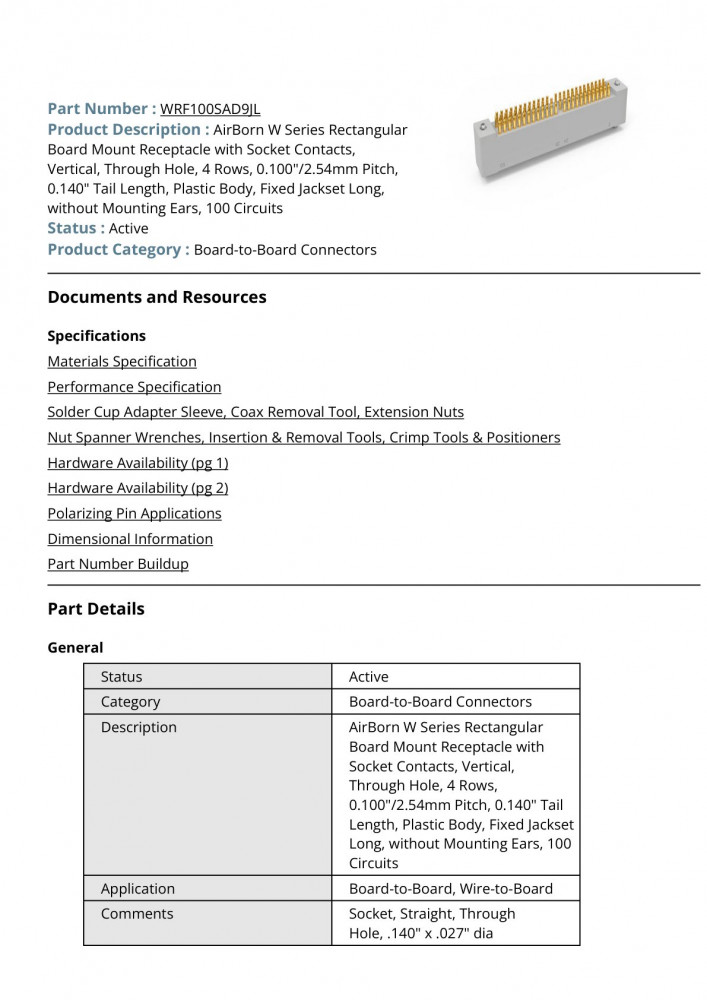 WRF100SAD9JL technical document image, page 1