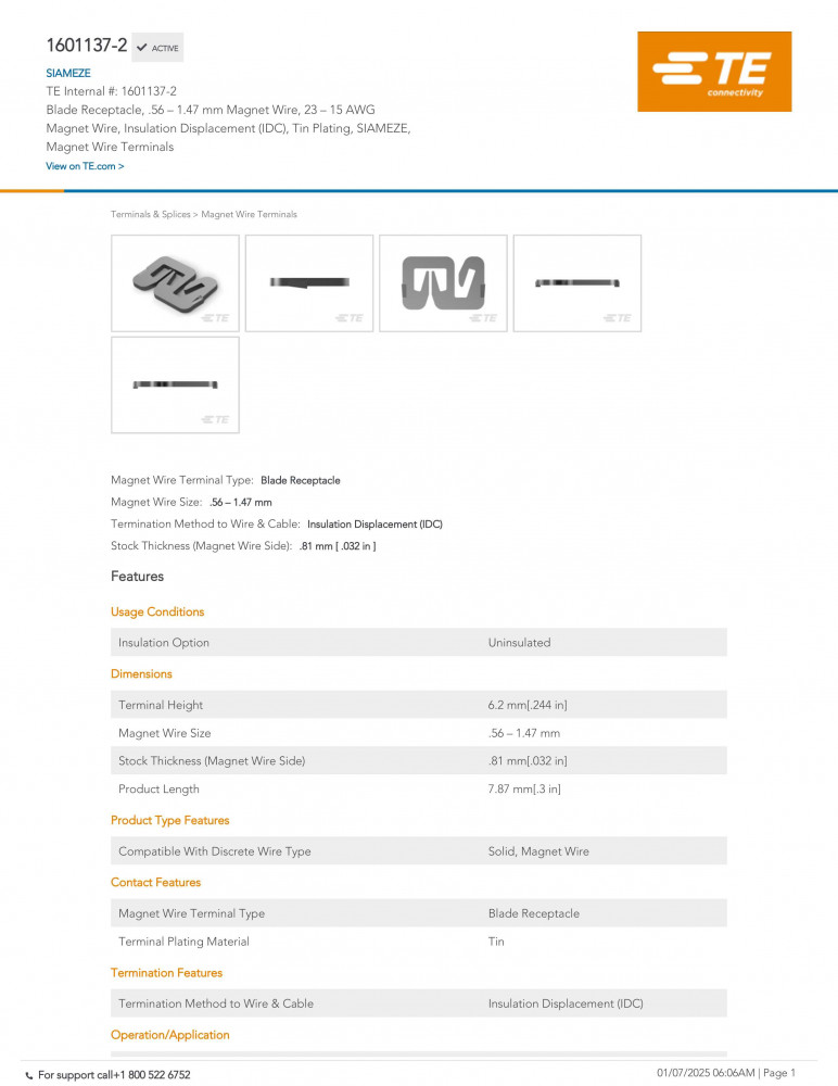 1601137-2 technical document page 1
