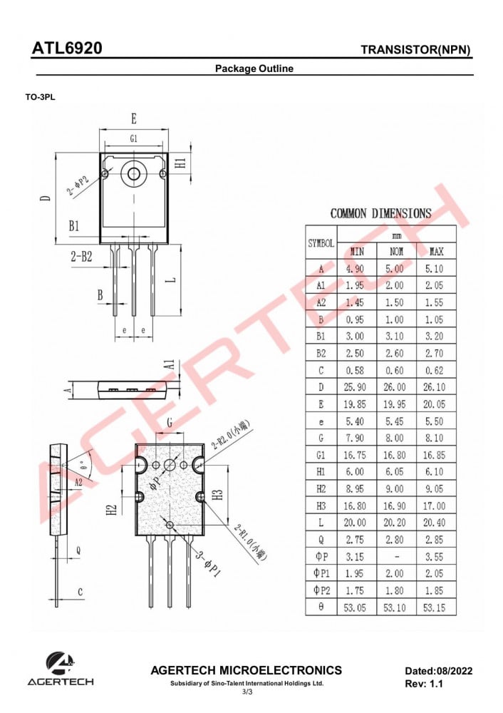 ATL6920 datasheet page 3