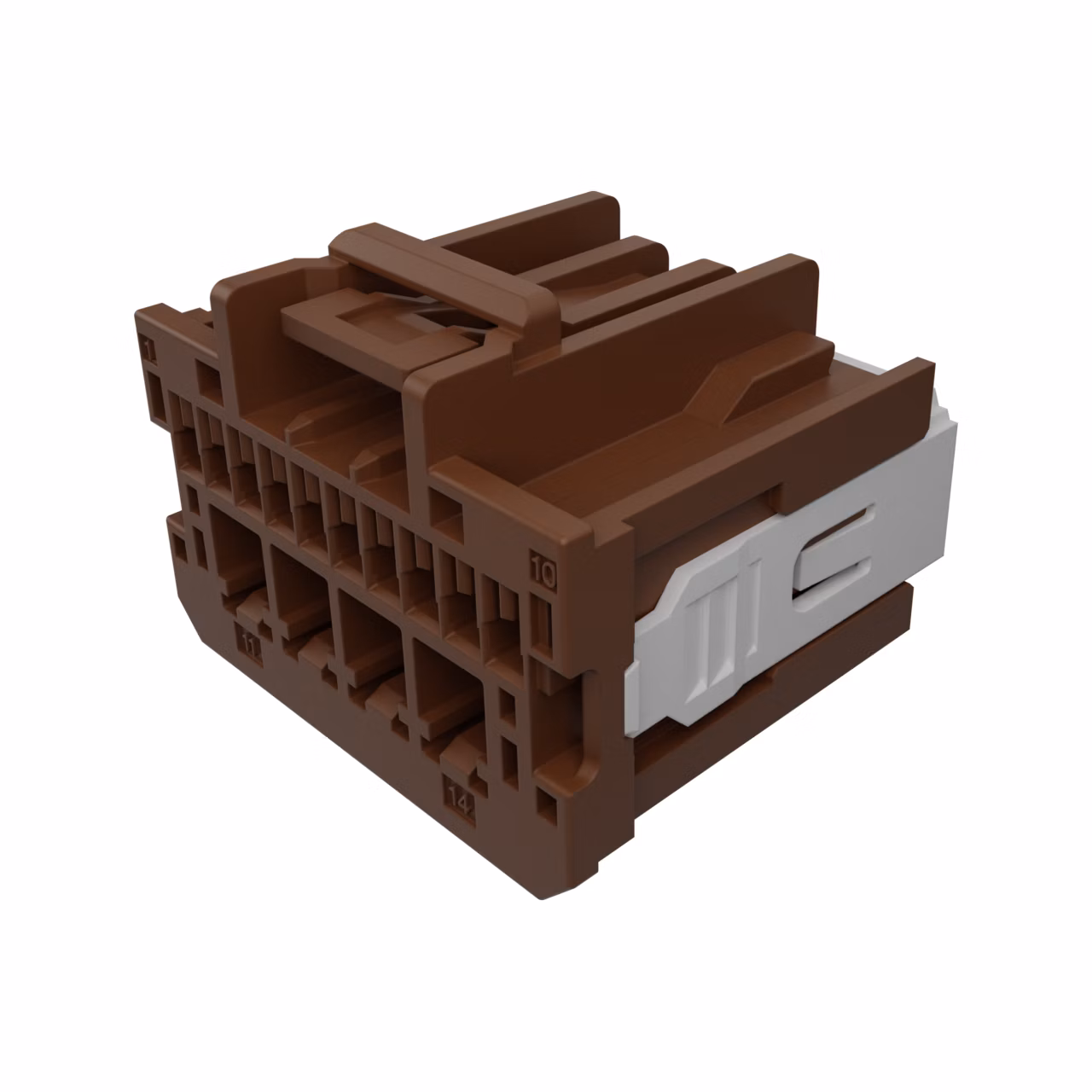 Stac64 Hybrid Receptacle Assembly, 14 Circuit, Brown, Polarization C for sale