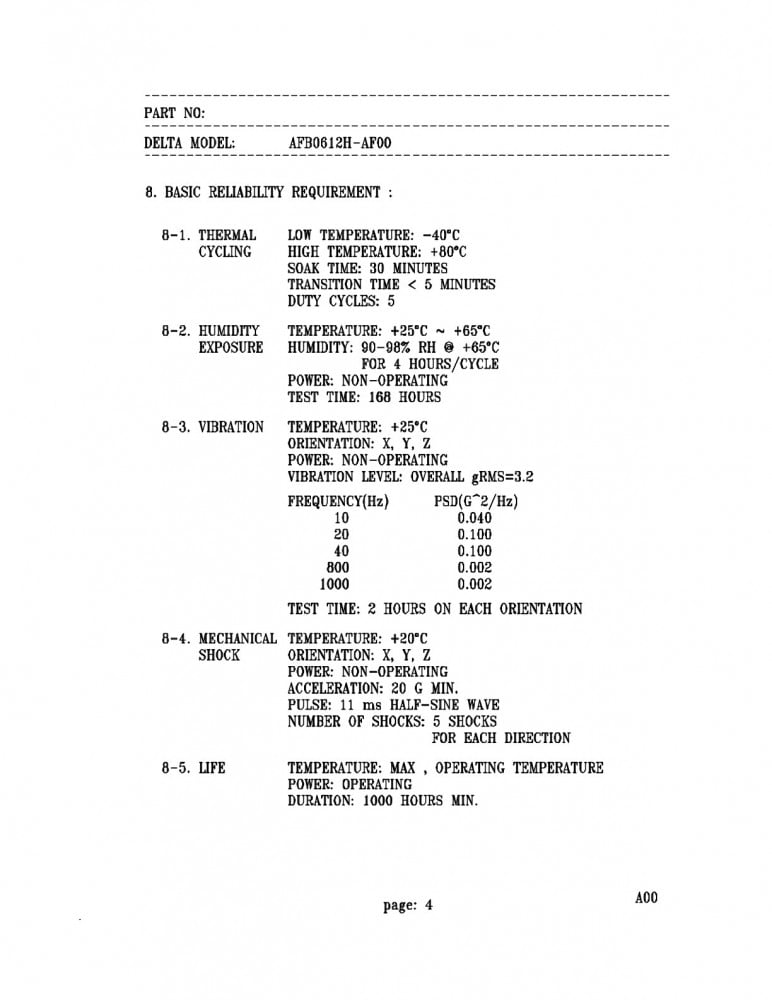 AFB0612H-AF00 specification page 4