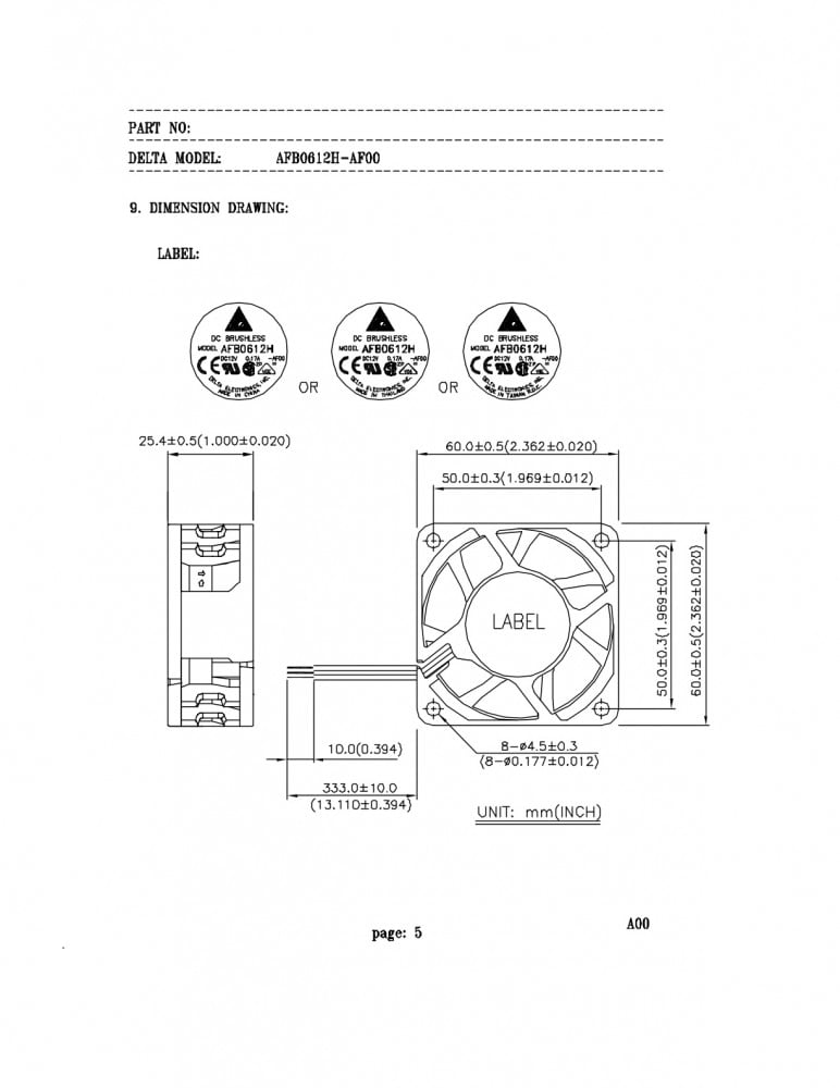 AFB0612H-AF00 specification page 6