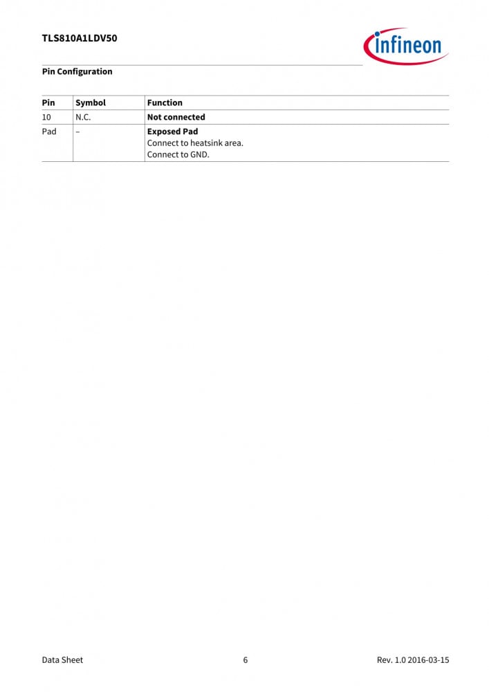 TLS810A1 datasheet page 6