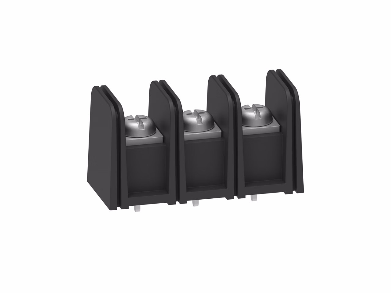 11.13mm Pitch, Single Row, Dual-Barrier Terminal Strip, without Mounting Ends, Black, 2 Circuits