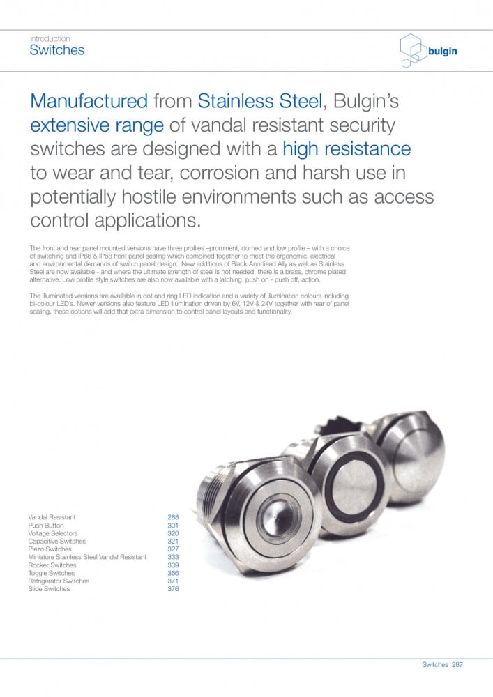 Bulgin product document page 1
