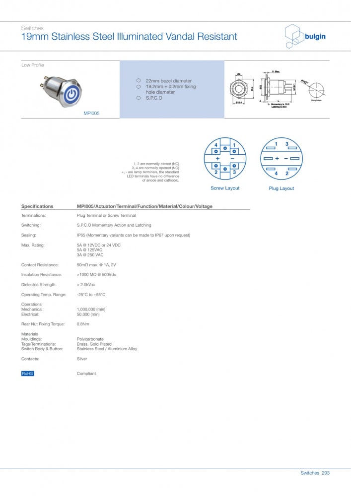 Bulgin product document page 7