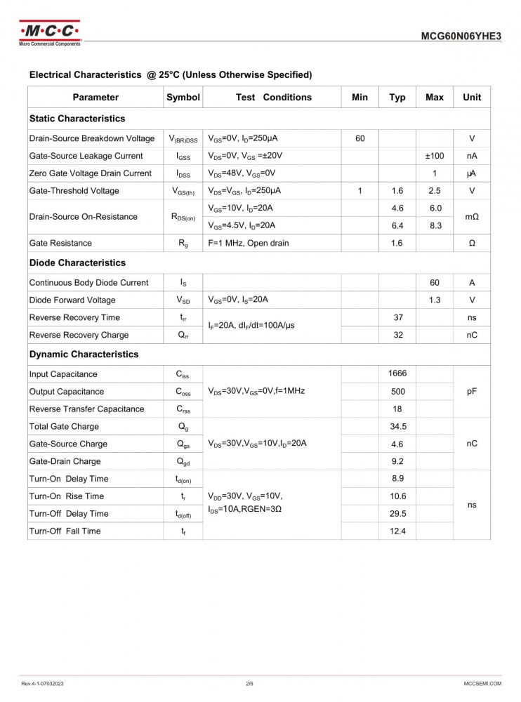 MCG60N06YHE3-TP datasheet page 2