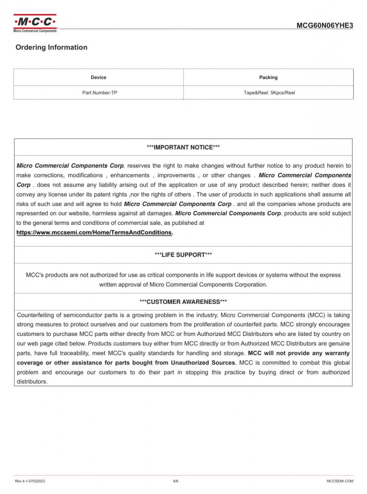 MCG60N06YHE3-TP datasheet page 6