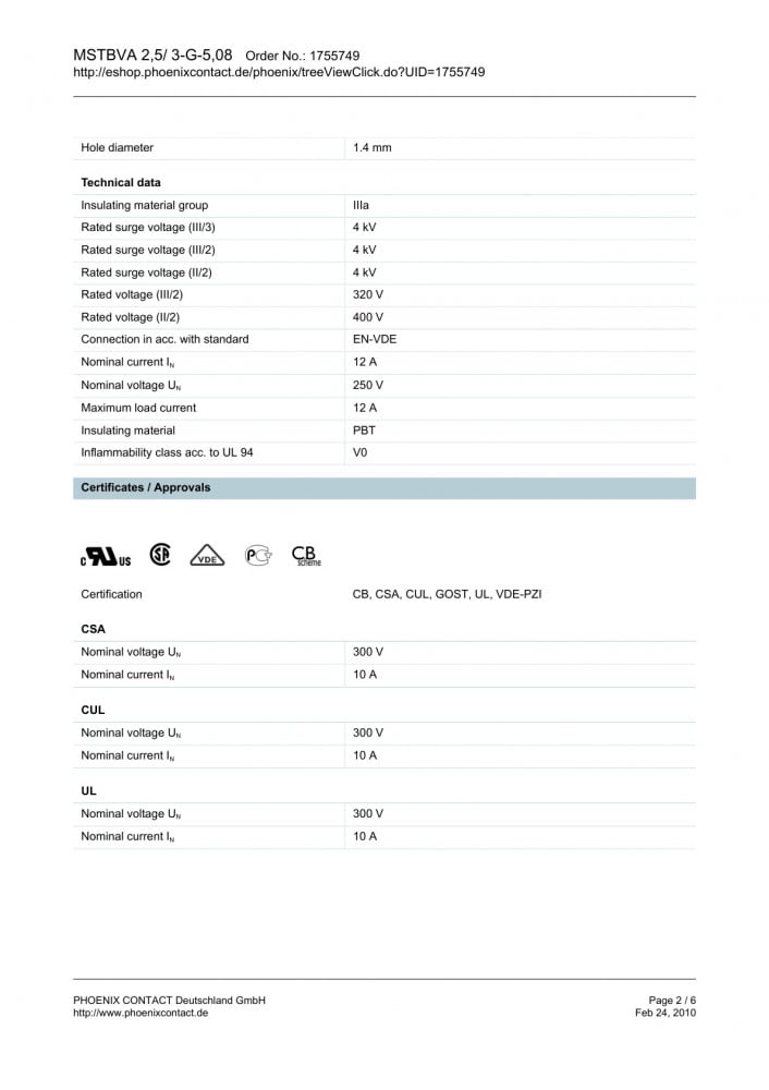 Phoenix Contact 1755749 catalog page 2
