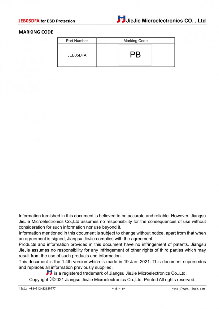 JEB05DFA datasheet page 6