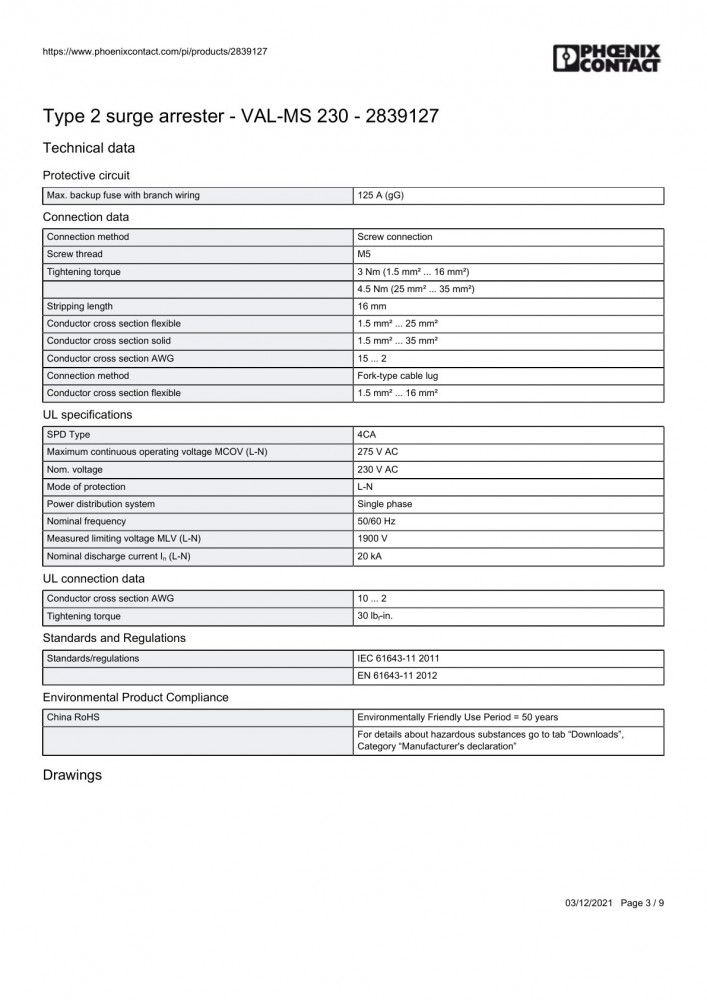 Phoenix Contact 2839127 technical document page 3