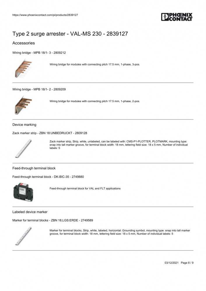 Phoenix Contact 2839127 technical document page 8