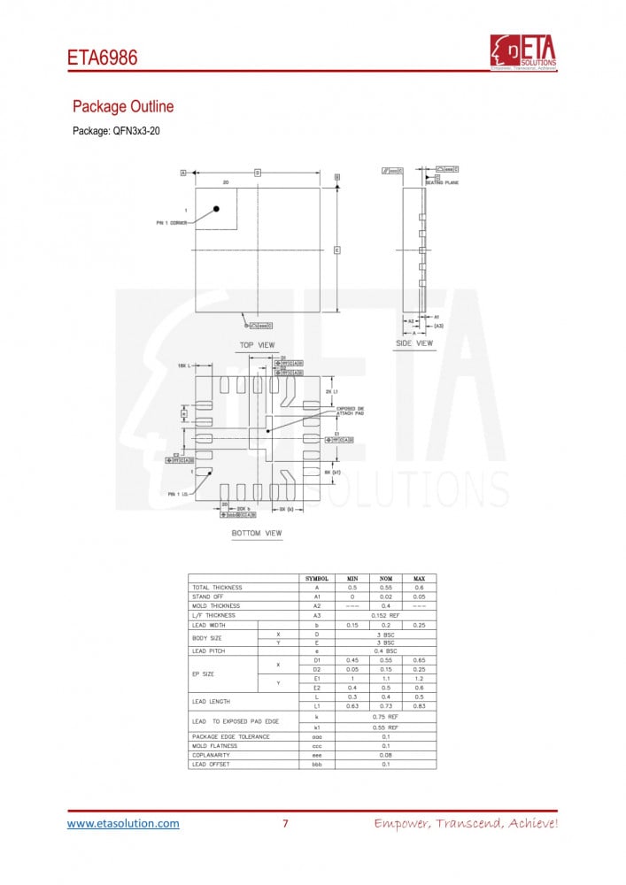 ETA6986F3W datasheet page 7