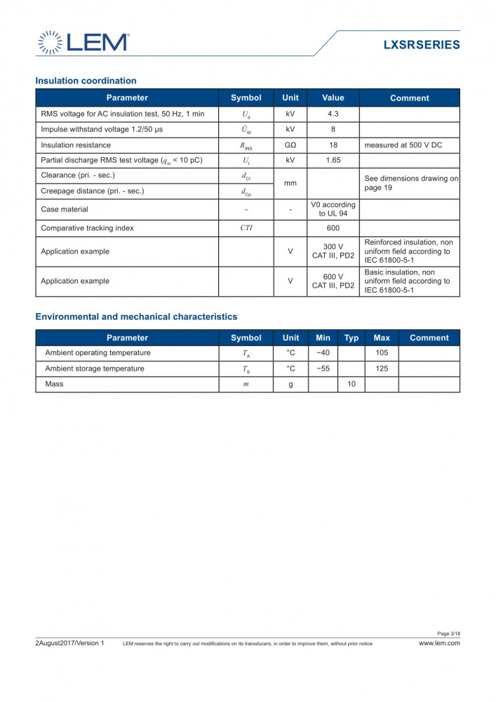 LXSR 15-NPS KIT datasheet page 3