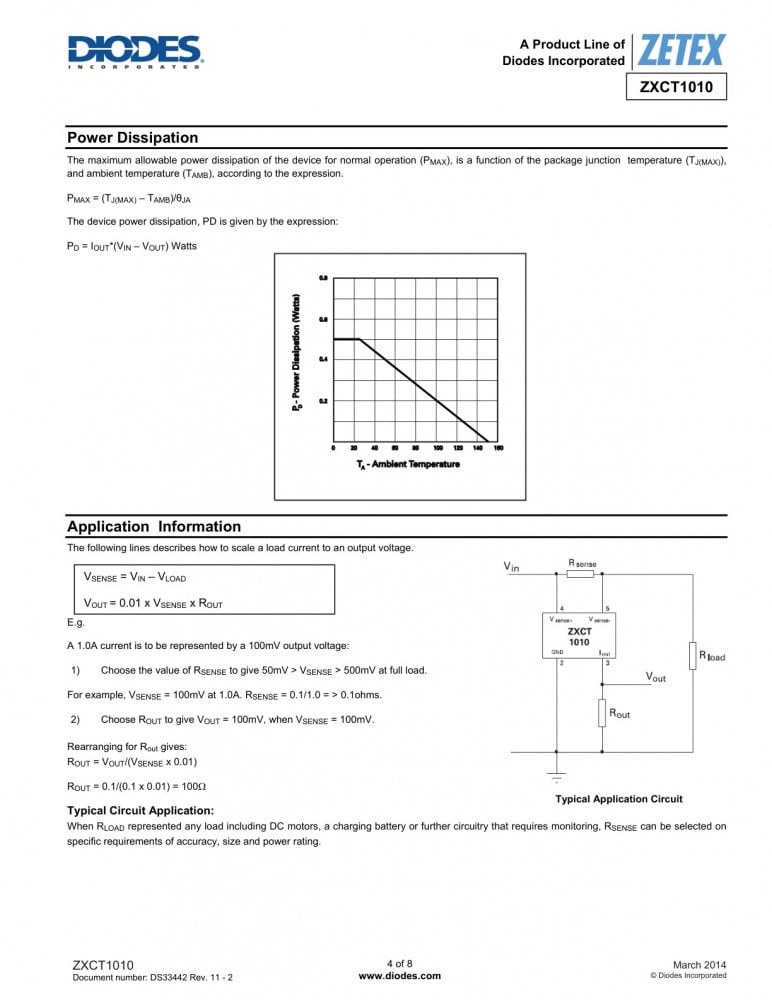 ZXCT1010E5TA datasheet page 4