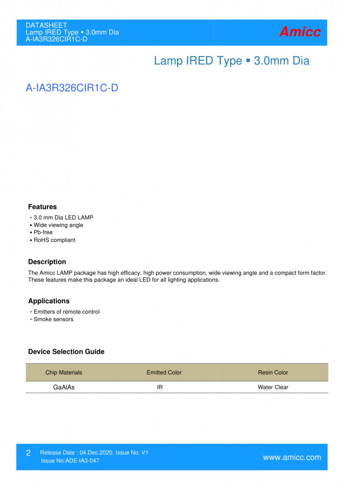 A-IA3R326CIR1C-D datasheet page 2