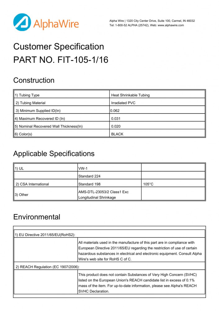F1051/16 BK008 technical document page 1