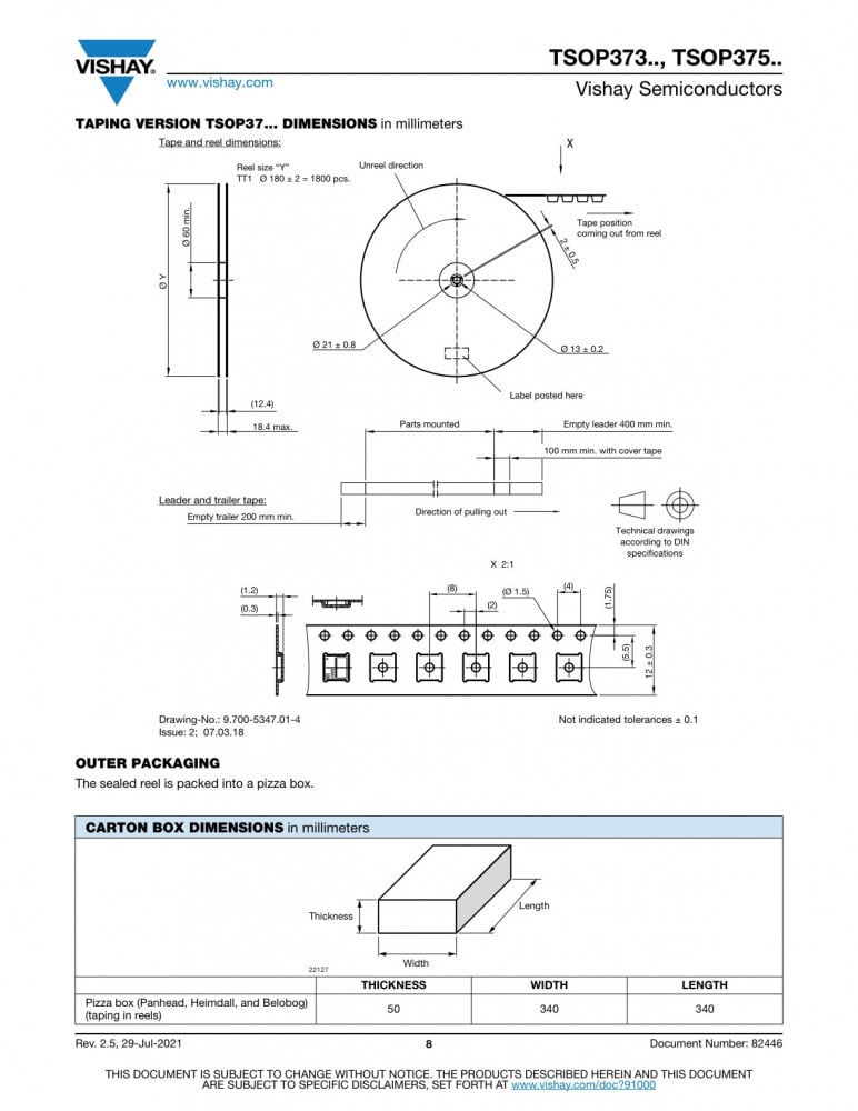 TSOP37336TT1 datasheet page 8
