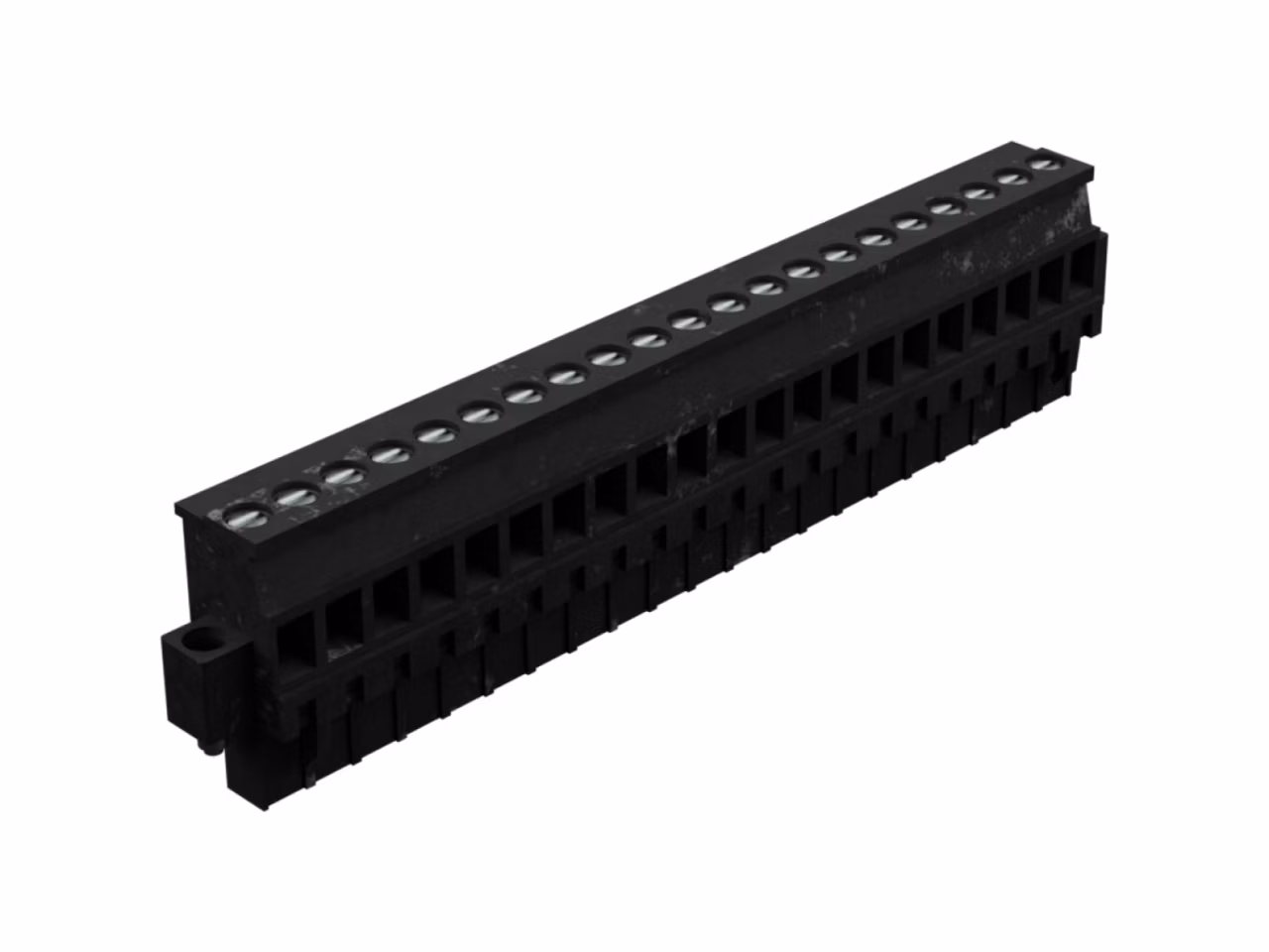 5.00mm Pitch Eurostyle Vertical Plug, with Retention Screws and Standard Imprinting, Front Wire Entry, Black, 21 Circuits for sale