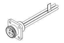 Mini-Change A-Size Receptacle, 5 Poles, 1/2