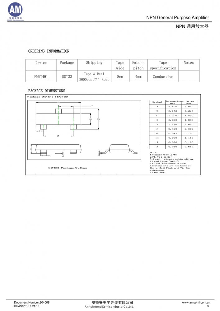FMMT491 datasheet page 3