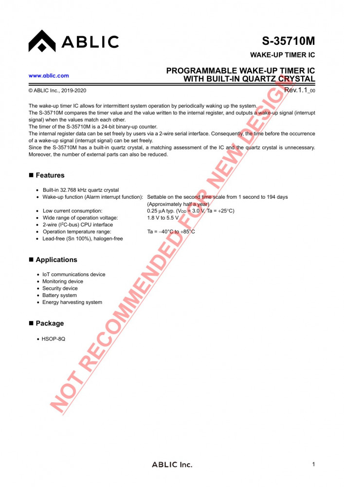 S-35710M datasheet page 1