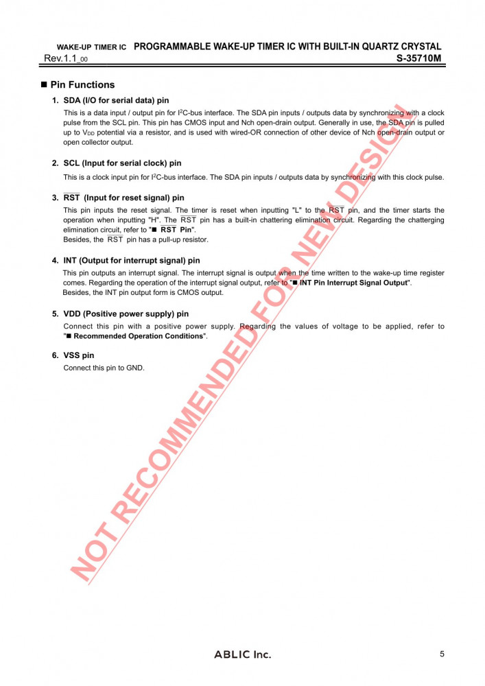 S-35710M datasheet page 5