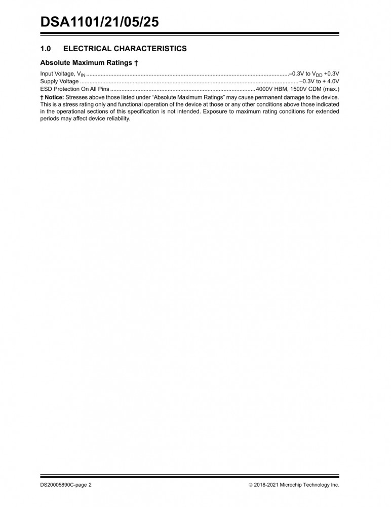 DSA1101 datasheet preview, page 2