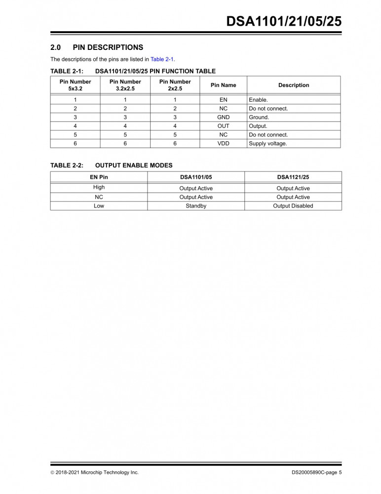 DSA1101 datasheet preview, page 5