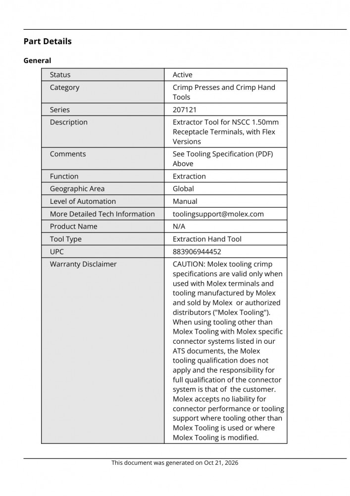 Molex 638134900 tooling document preview, page 2