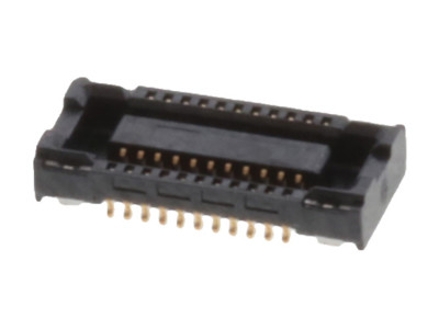 SlimStack Board-to-Board Receptacle, 0.40mm Pitch, J-Bend Series, 0.20µm  Gold (Au) Plating, 1.50 or 2.00mm Mated Height, 3.40mm Mated Width, 54 Circuits