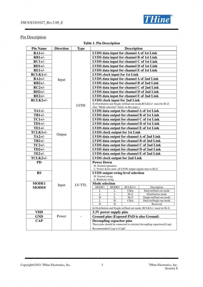 THC63LVD1027-B datasheet page 3