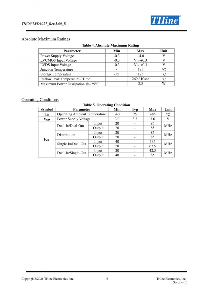 THC63LVD1027-B datasheet page 6