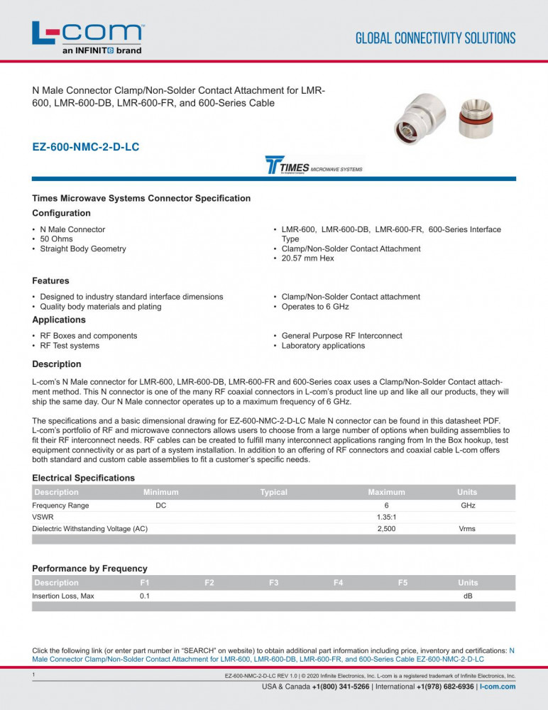 EZ-600-NMC-2-D-LC datasheet page 1