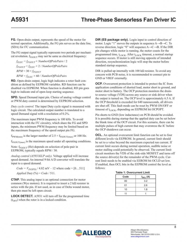 A5931 datasheet page 8