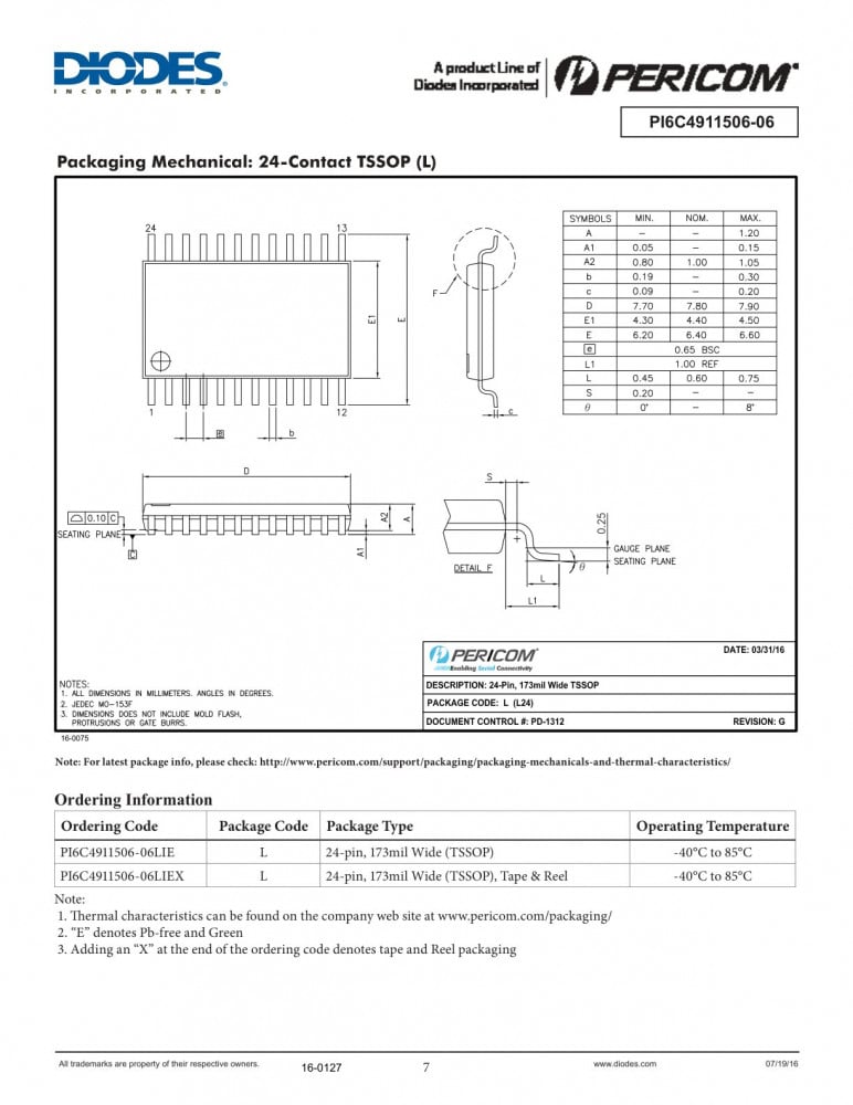 PI6C4911506-06LIEX datasheet page 7