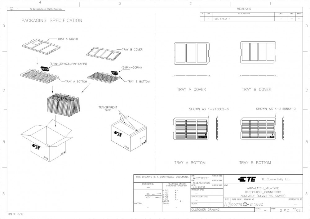 TE Connectivity 4-215882-0 controlled drawing page 2