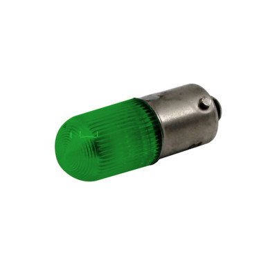 LED Lamp T-3 1/4 Bayonet Green 24V for sale