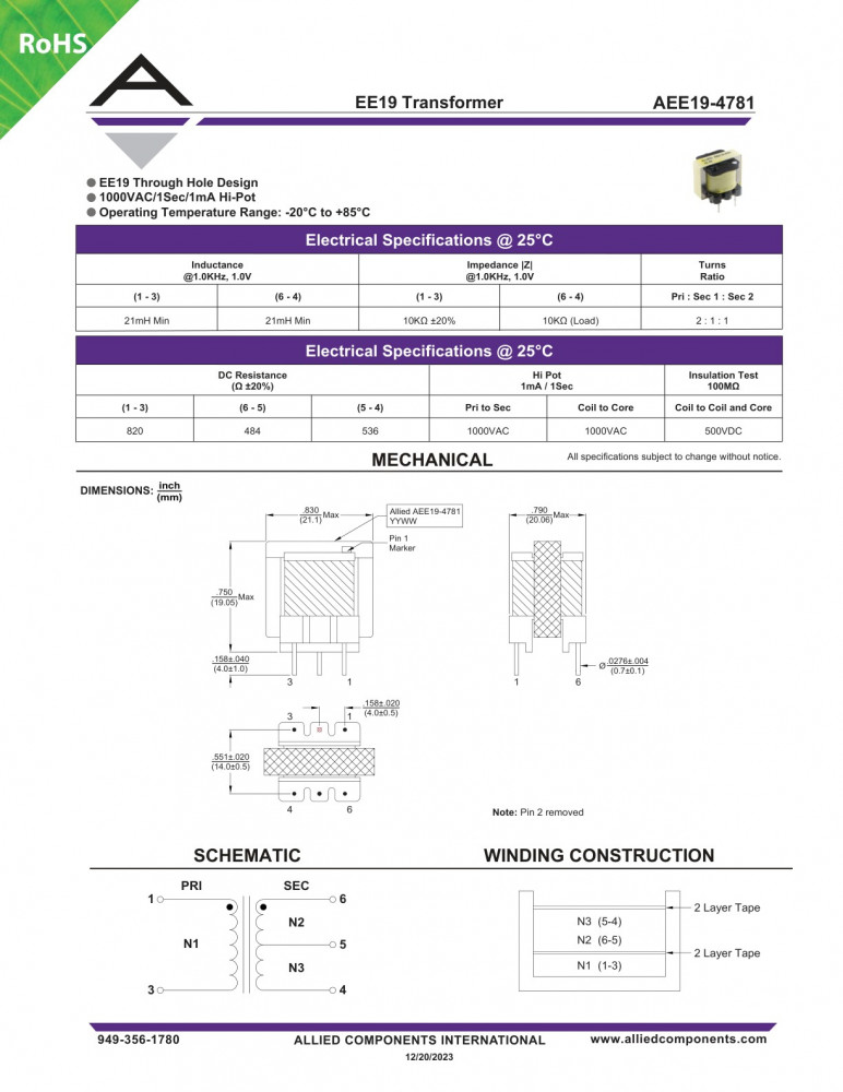 AEE19-4781 product document page