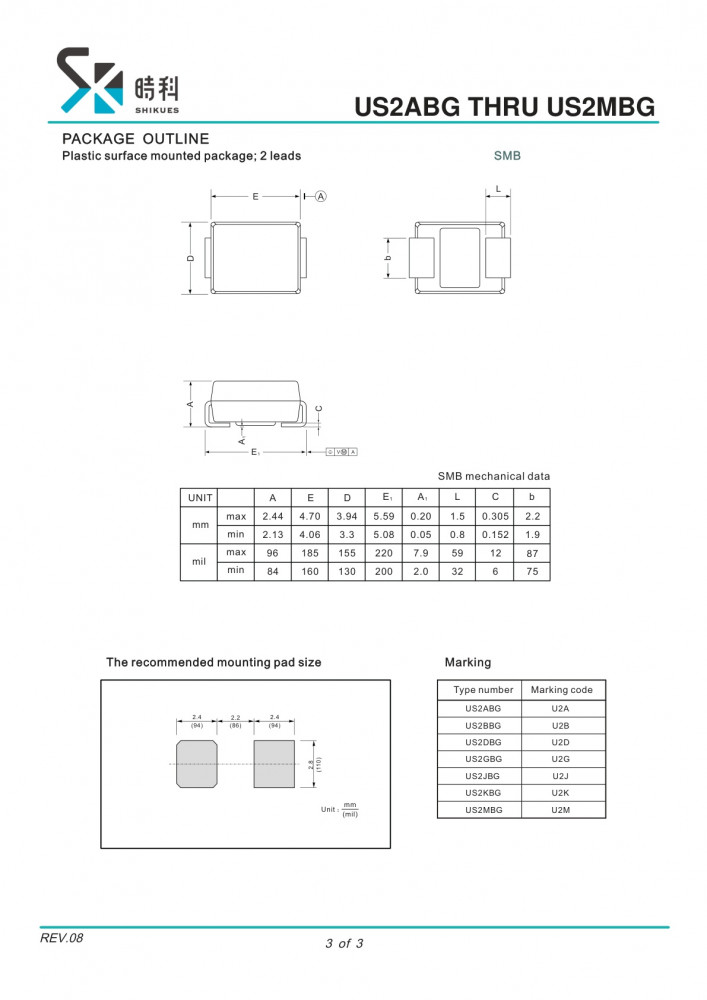 US2ABG datasheet page 3