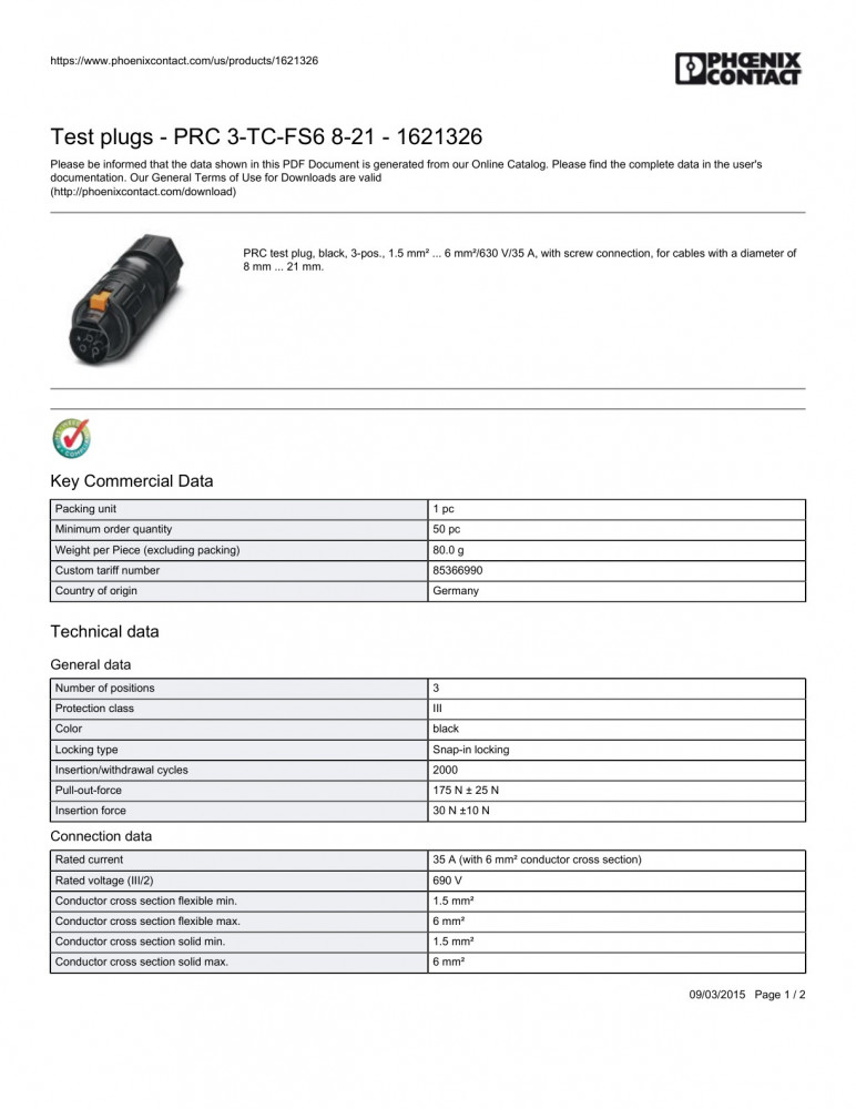 1621326 product documentation page 1