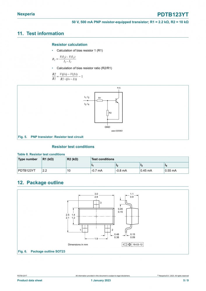 PDTB123YT datasheet page 5