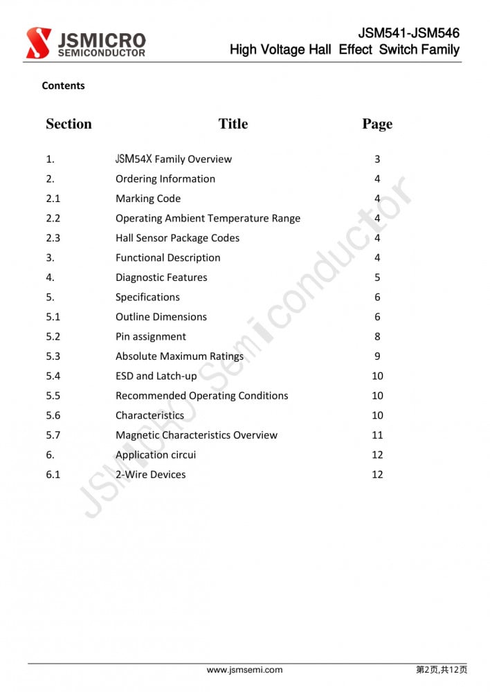 JSM546 datasheet page 2