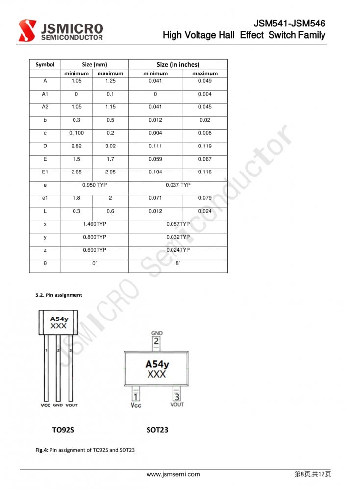 JSM546 datasheet page 8